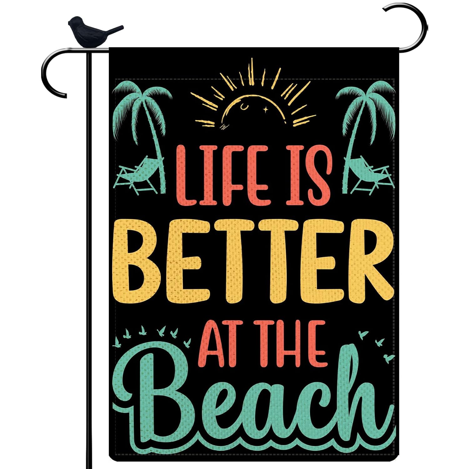 Life is Better at the Beach Small Garden Flag Double Sided ...