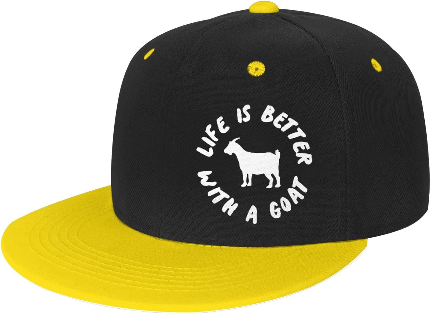 Life is Better with Goats Sun Hat Unisex Children Adjustable Flat Brim ...