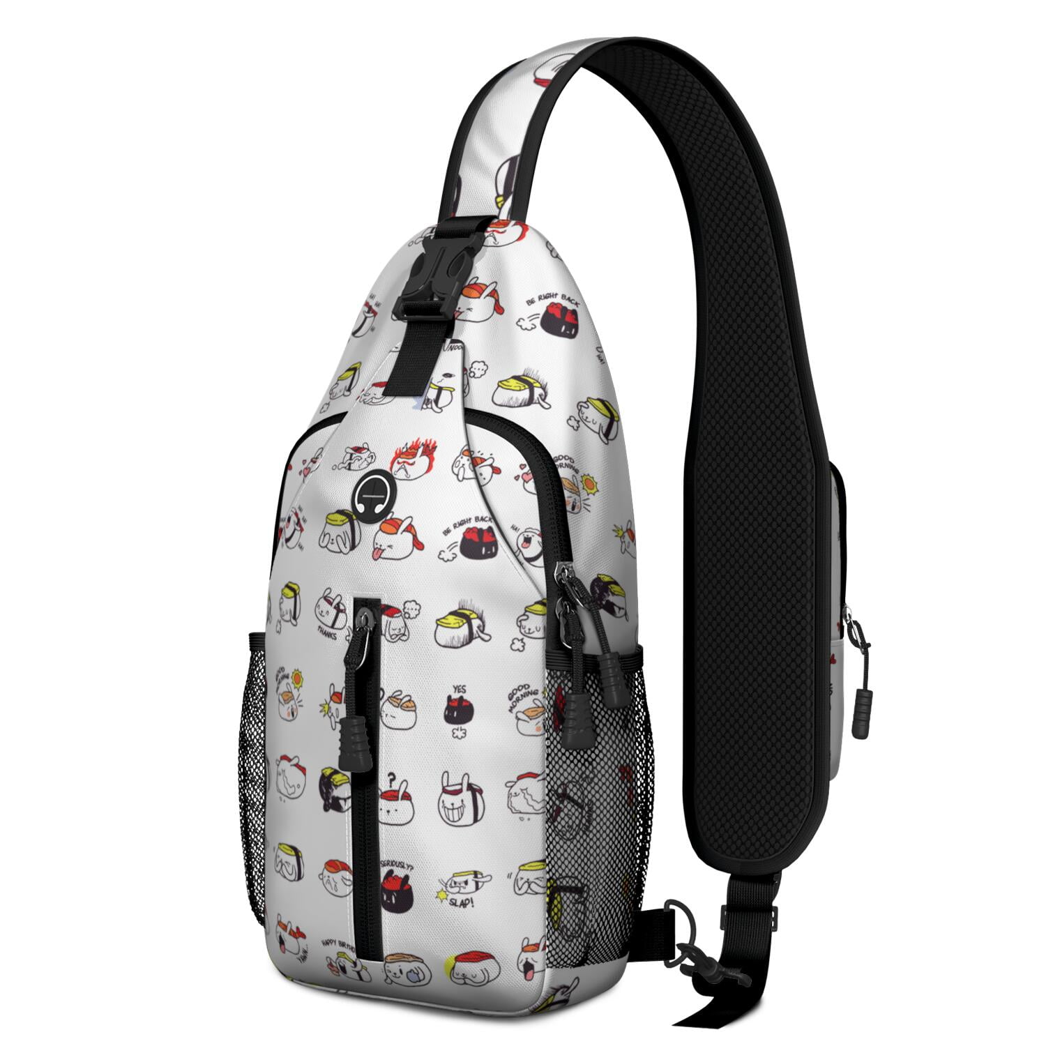 Life is Better with Sushi Sling Bag, Cute Sushi Pattern Crossbody ...