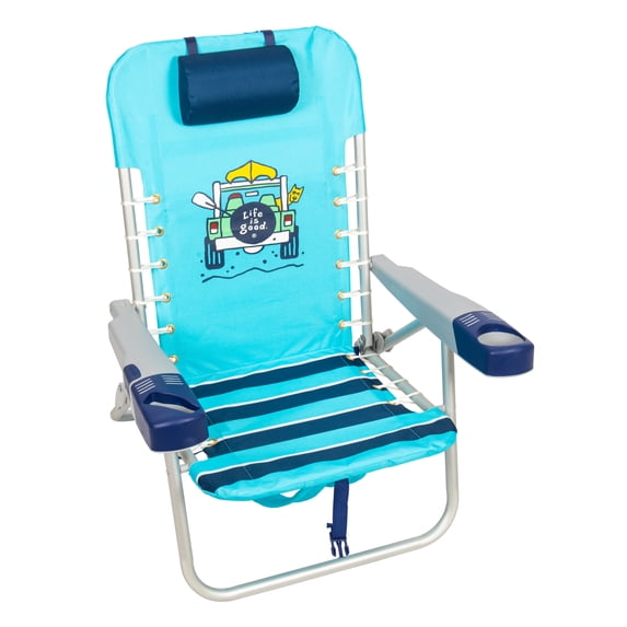 Life is Good 2 x 2 x 3 ft Blue Beach Chair - Walmart.com