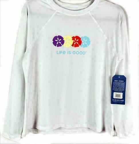 Life is Good Ladies XL Long Sleeve Sunshirt UPF 50+ Sandollar Design ...