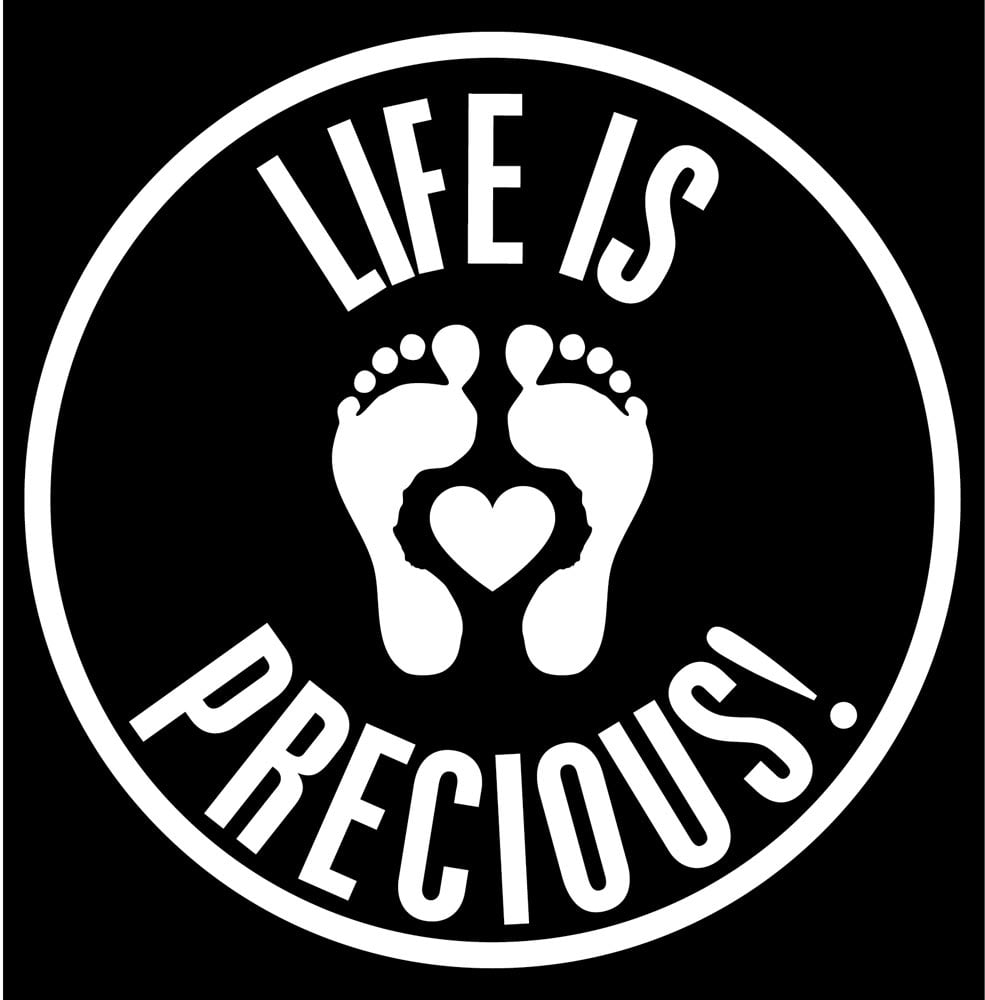 Life is Precious Pro-Life Vinyl Cut-Out Sticker - Walmart.com