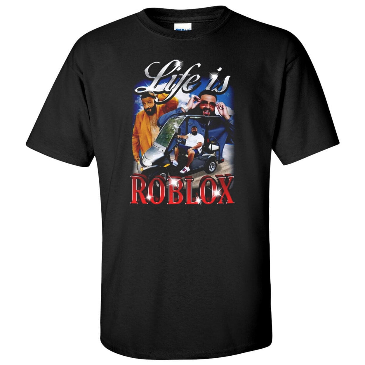 Life is Roblox T-Shirt Dj Khaled Black Tee S-3XL - Walmart.com