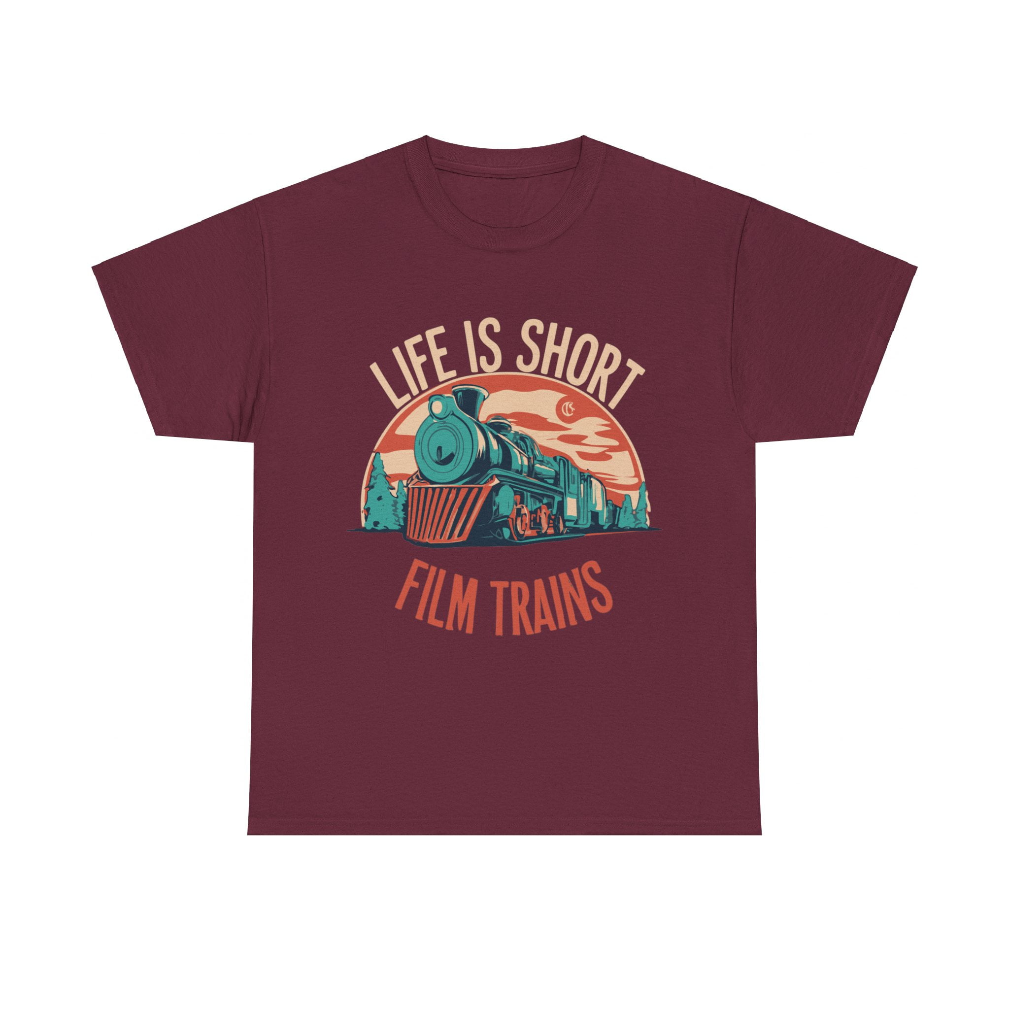 Life is Short Film Trains Railfan Unisex Graphic Tee Shirt, Sizes S-5XL ...