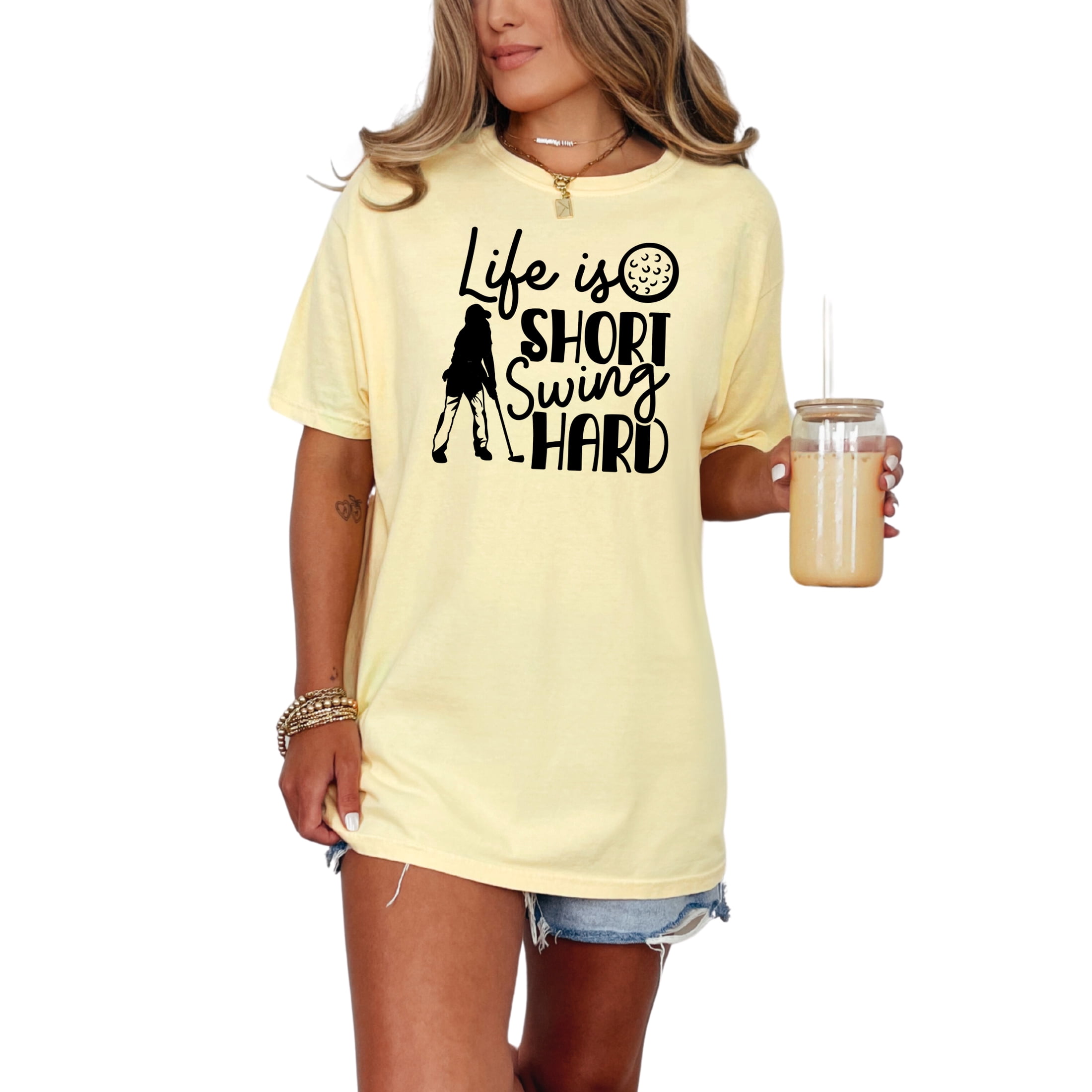 Life is Short Swing Hard Golf - Relatable Golf Quote, Butter Comfort ...