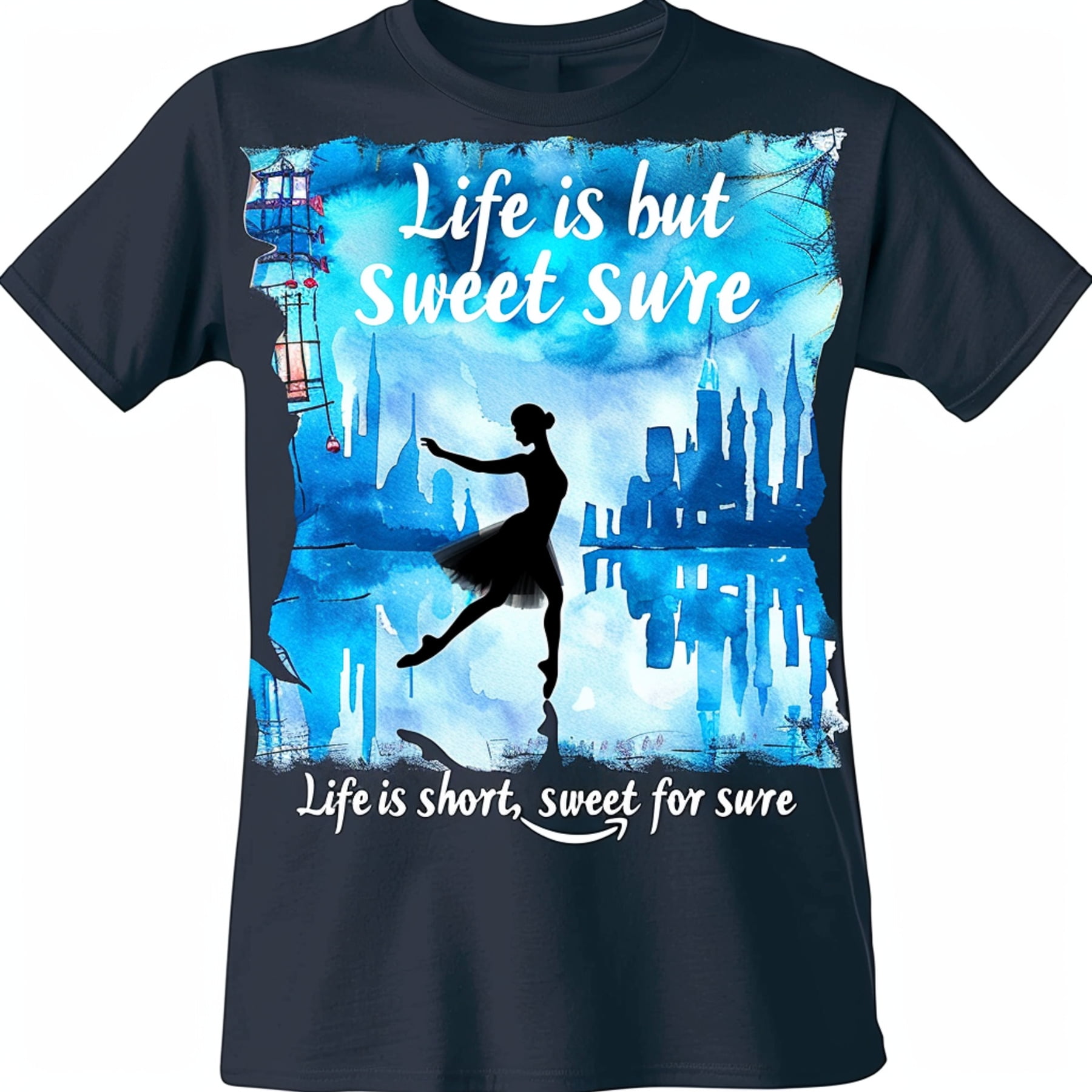 Life is Short but Sweet for Sure Ballet Dancer on Guitar Body Shape ...