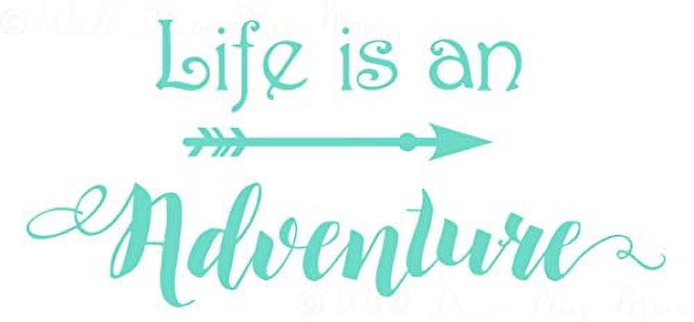 Life is an Adventure Cursive Vinyl Decals Wall Decor Stickers, Mint ...