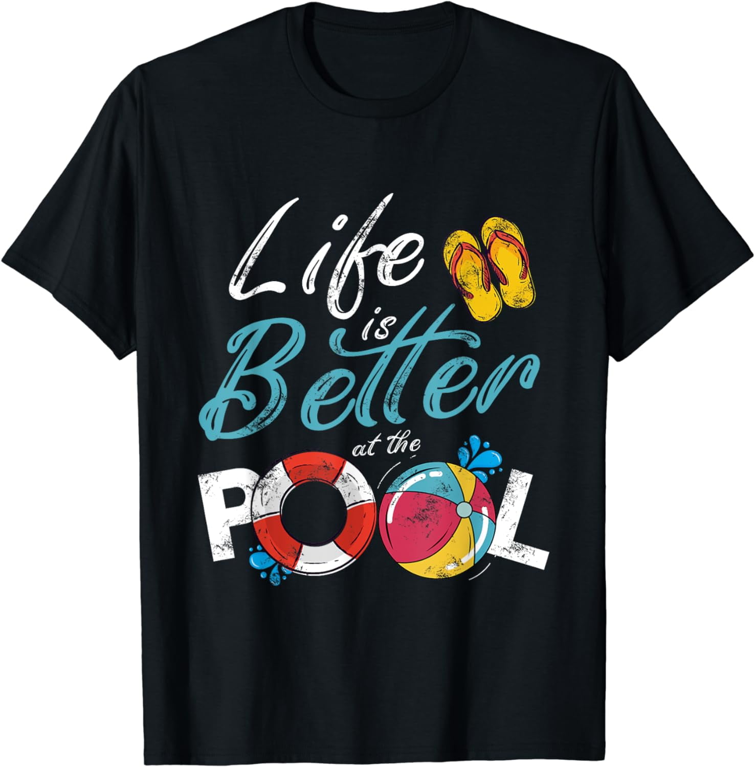 Life is better at the Pool Vacation T-Shirt - Walmart.com