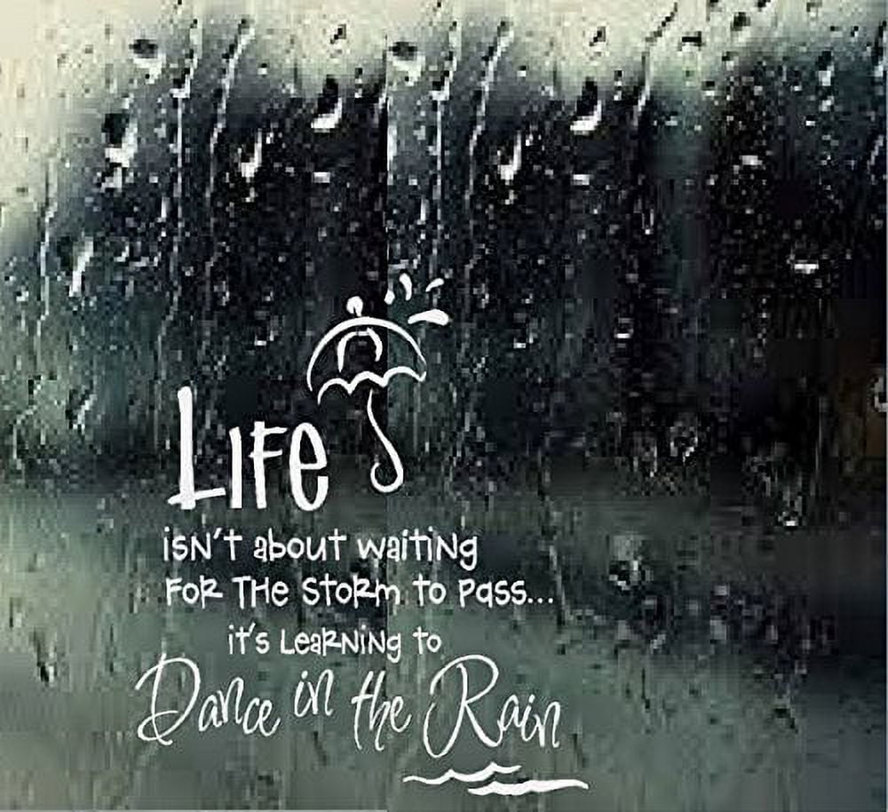 Life isn't about waiting for the storm to pass, it's learning to dance in the Rain ~ Wall or ...