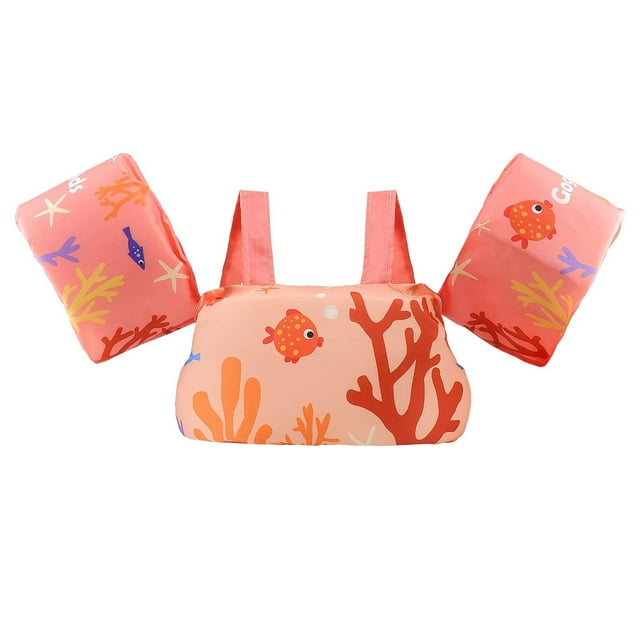 Life jackets for kids, Pool Floats Swim Vest Kids Jacket for 2-6, Arm ...