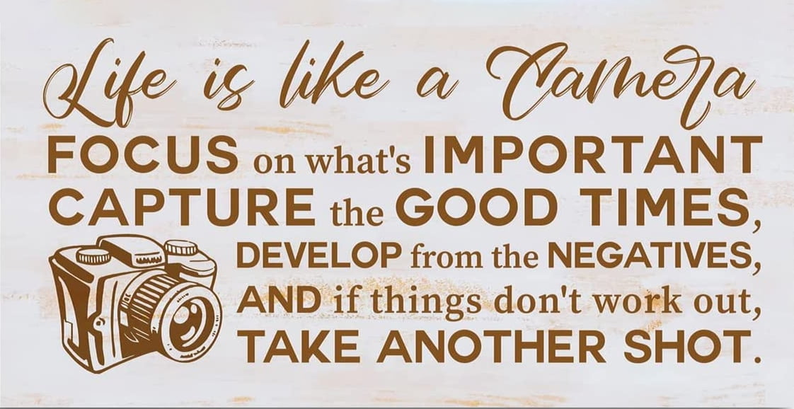 “Life is like a camera” Sign, Blessed Wooden Hanging Sign for Home Wall ...
