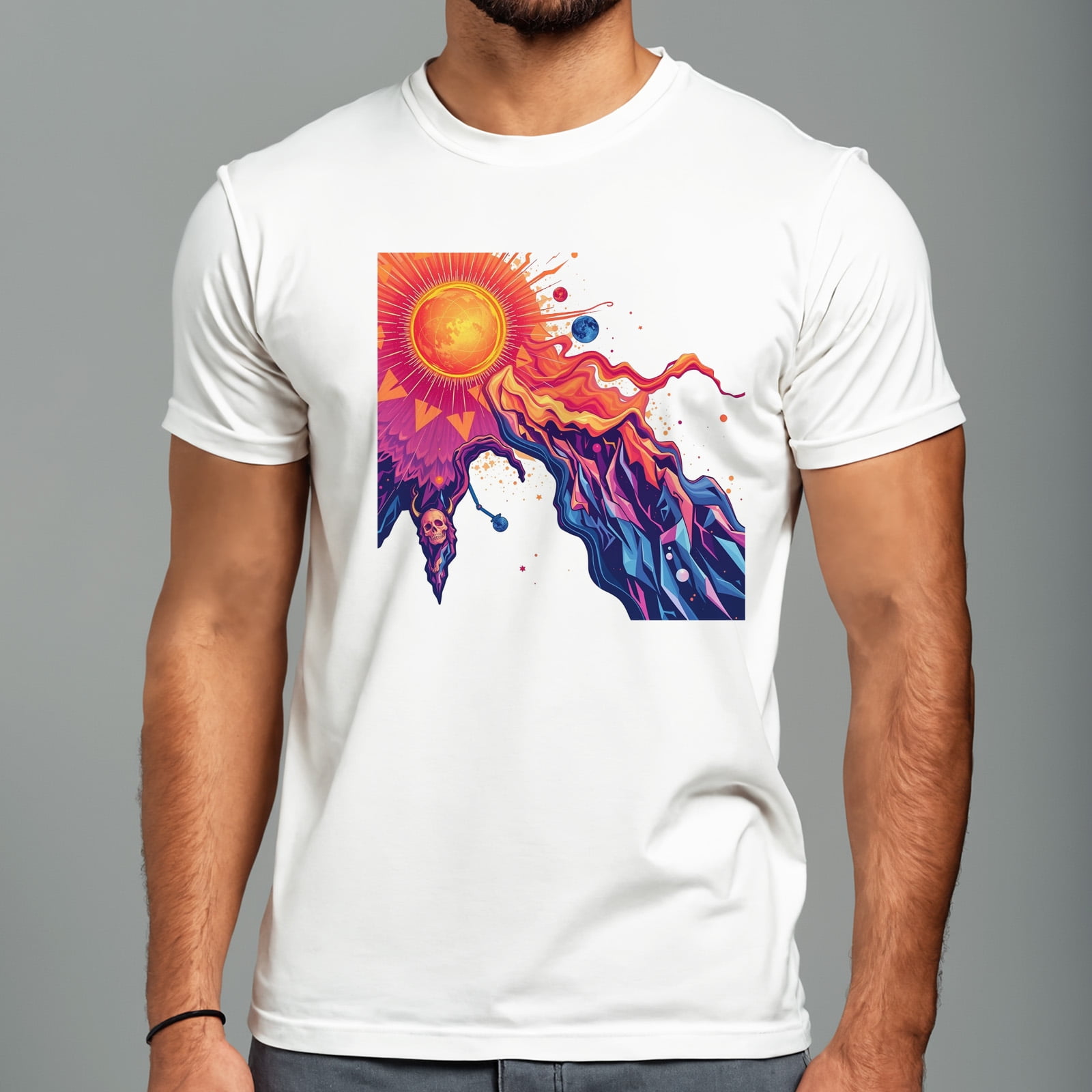 Life optimization Simple Graphic White T-Shirt Unisex Short Sleeve ...