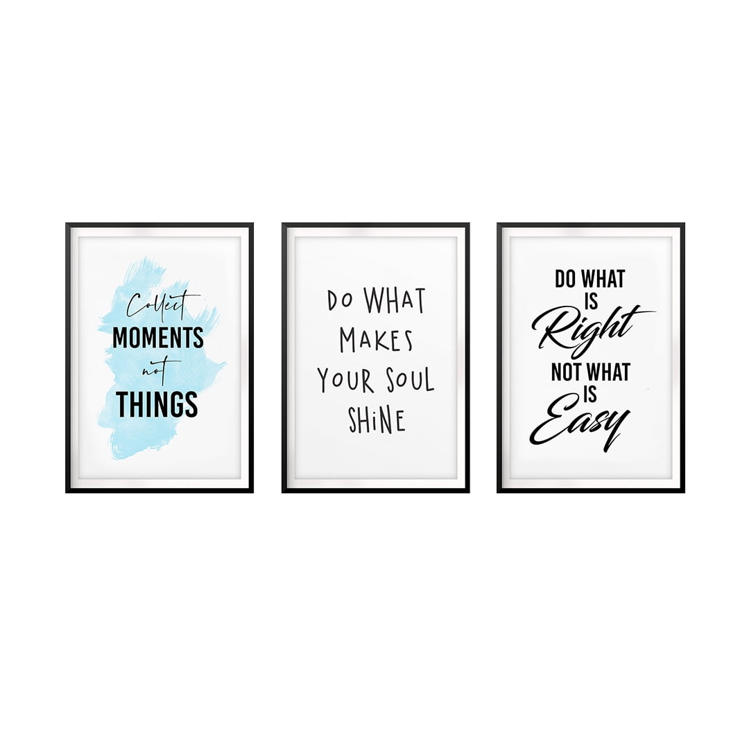 Life's Mottos 8 x 10" Wall Art UNFRAMED Print (3 Pack) - Walmart ...
