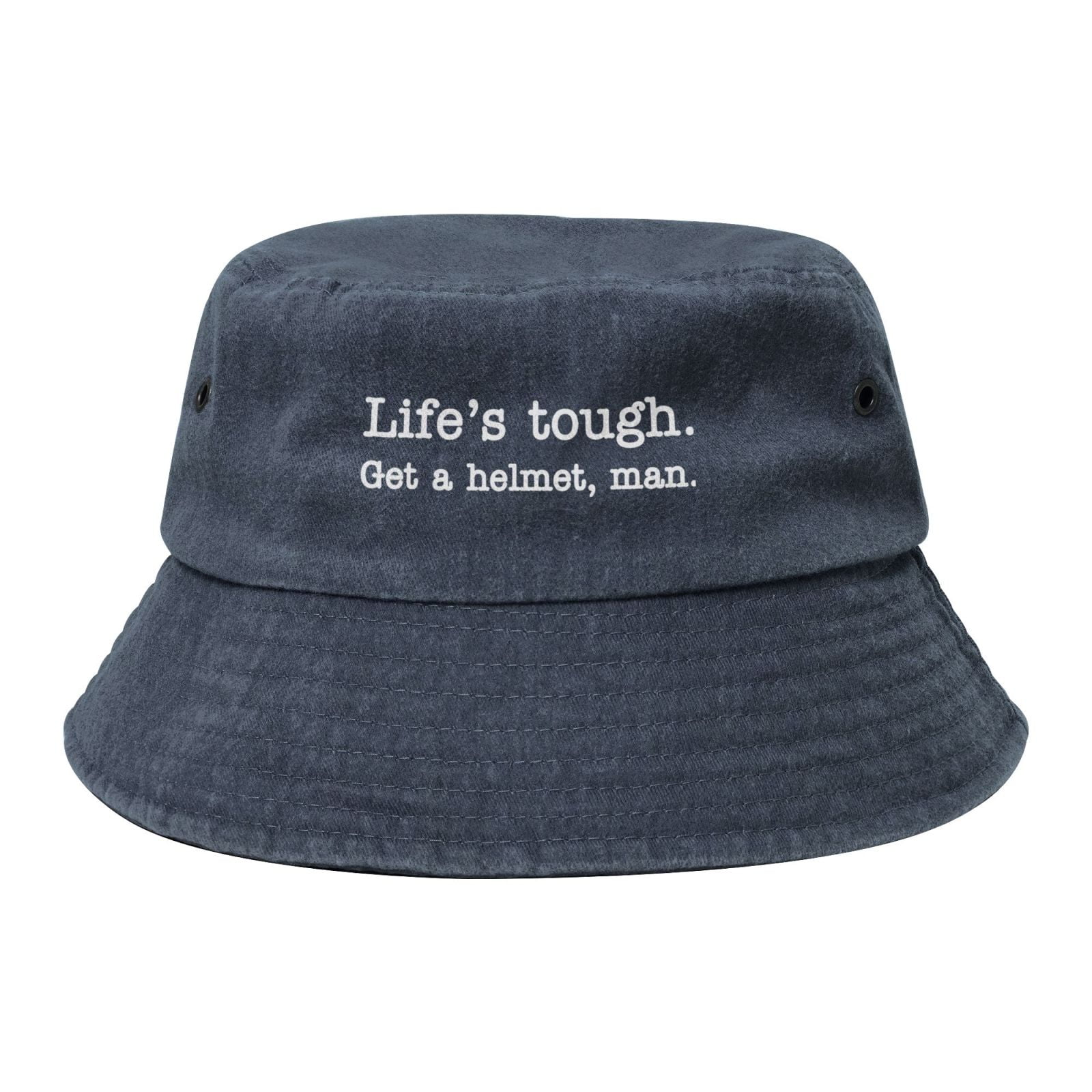 Life's Tough Get A Helmet Man Summer Bucket Hat Fishing Hat Wide Brim ...