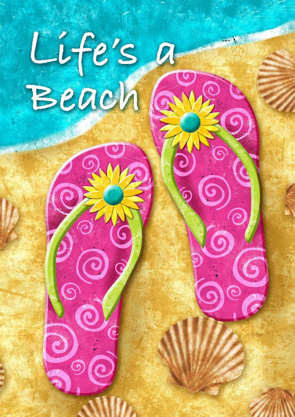 Life's a Beach summer Flag 12x18 inch Double Sided for Outdoor Beach ...