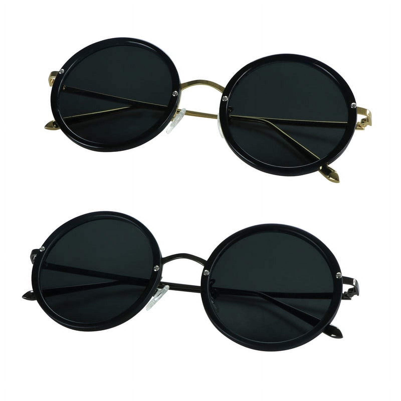 LifeArt 2 Pack Vintage Round Sunglasses for Men and Women UV400 ...