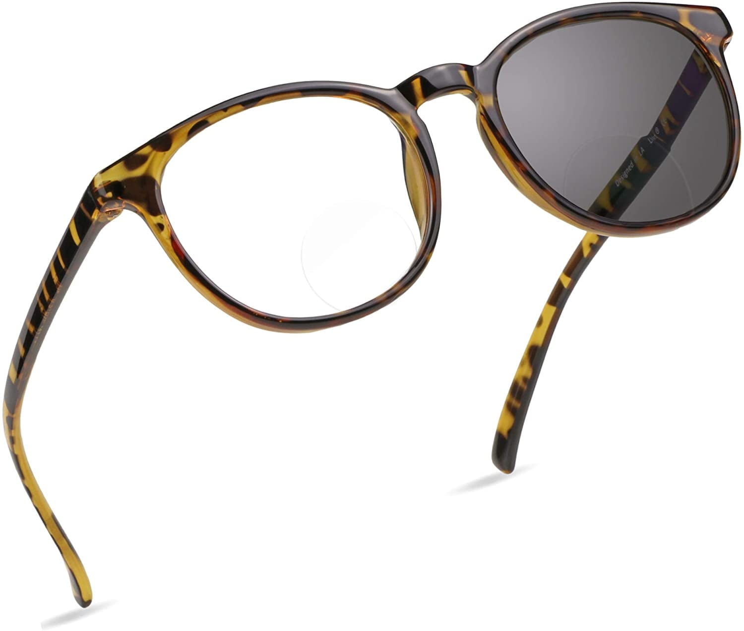 LifeArt Bifocal Reading Glasses, Transition Photochromic Dark Grey ...