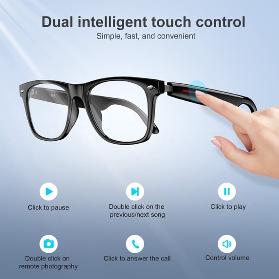 LifeBee Smart Glasses Wireless Bluetooth,Anti-blue Light Lens - Walmart.com