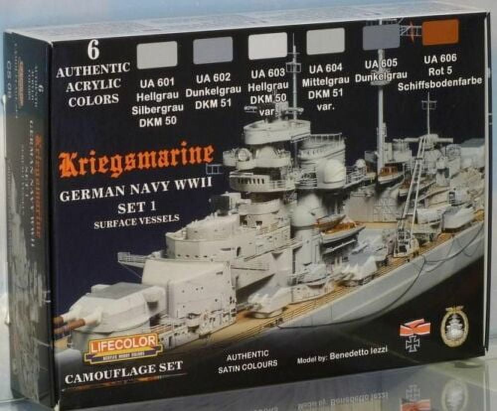 LifeColor CS9 German WWII Kriegsmarine Set 1 6x 22ml Acrylic Colours ...