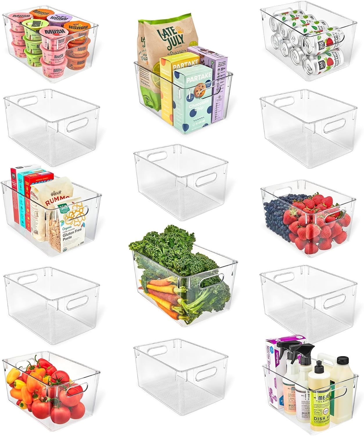 Free Shipping! Life Master Fridge Organizer Bins - 14 Pack, Large ...