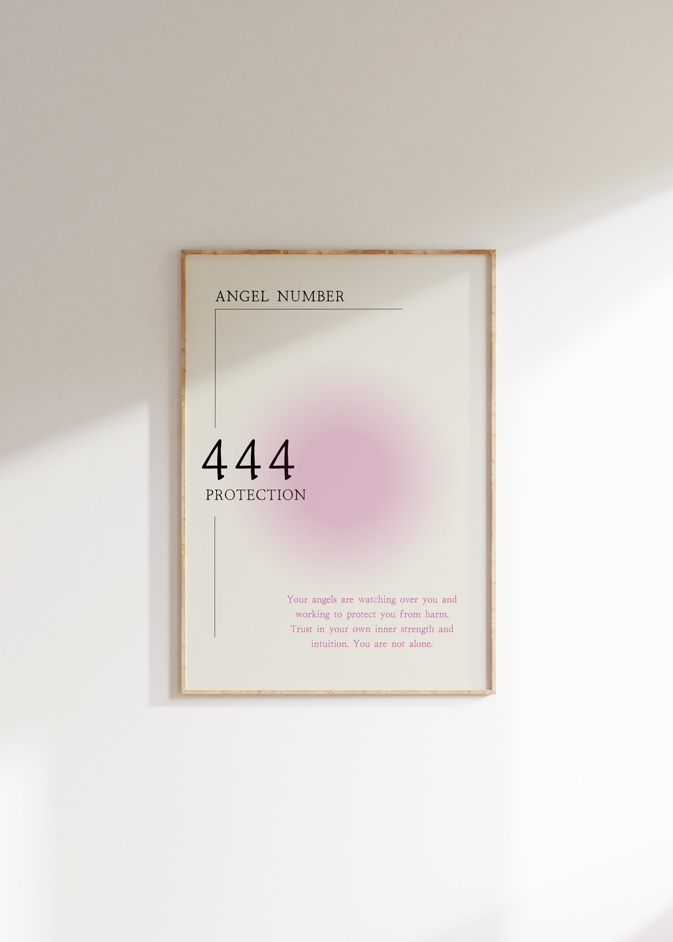 LifePlus Angel Number 444 Minimalistic Poster • Spiritual Poster For ...
