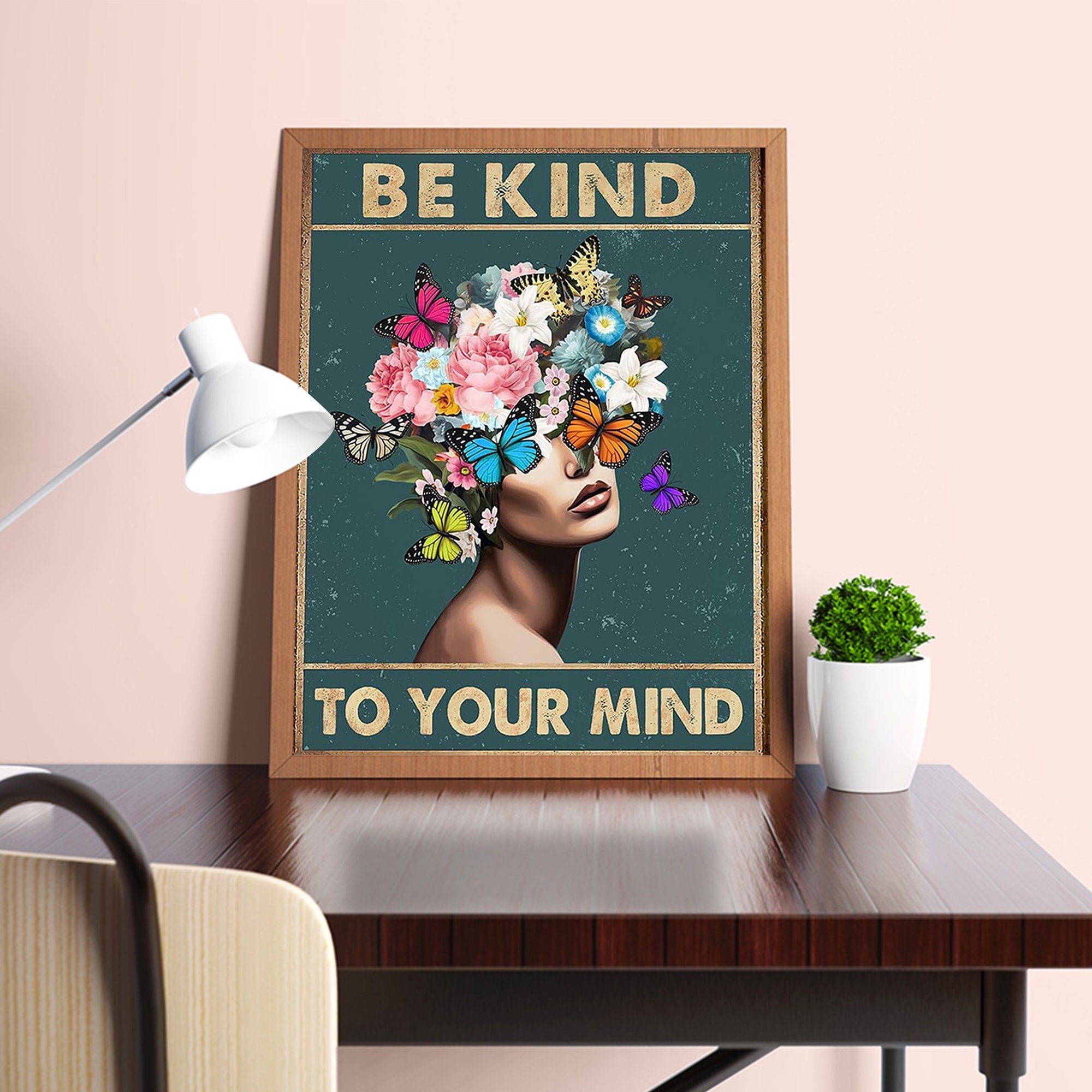 LifePlus Be Kind To Your Mind Poster, Inspirational Wall Art, Positive ...