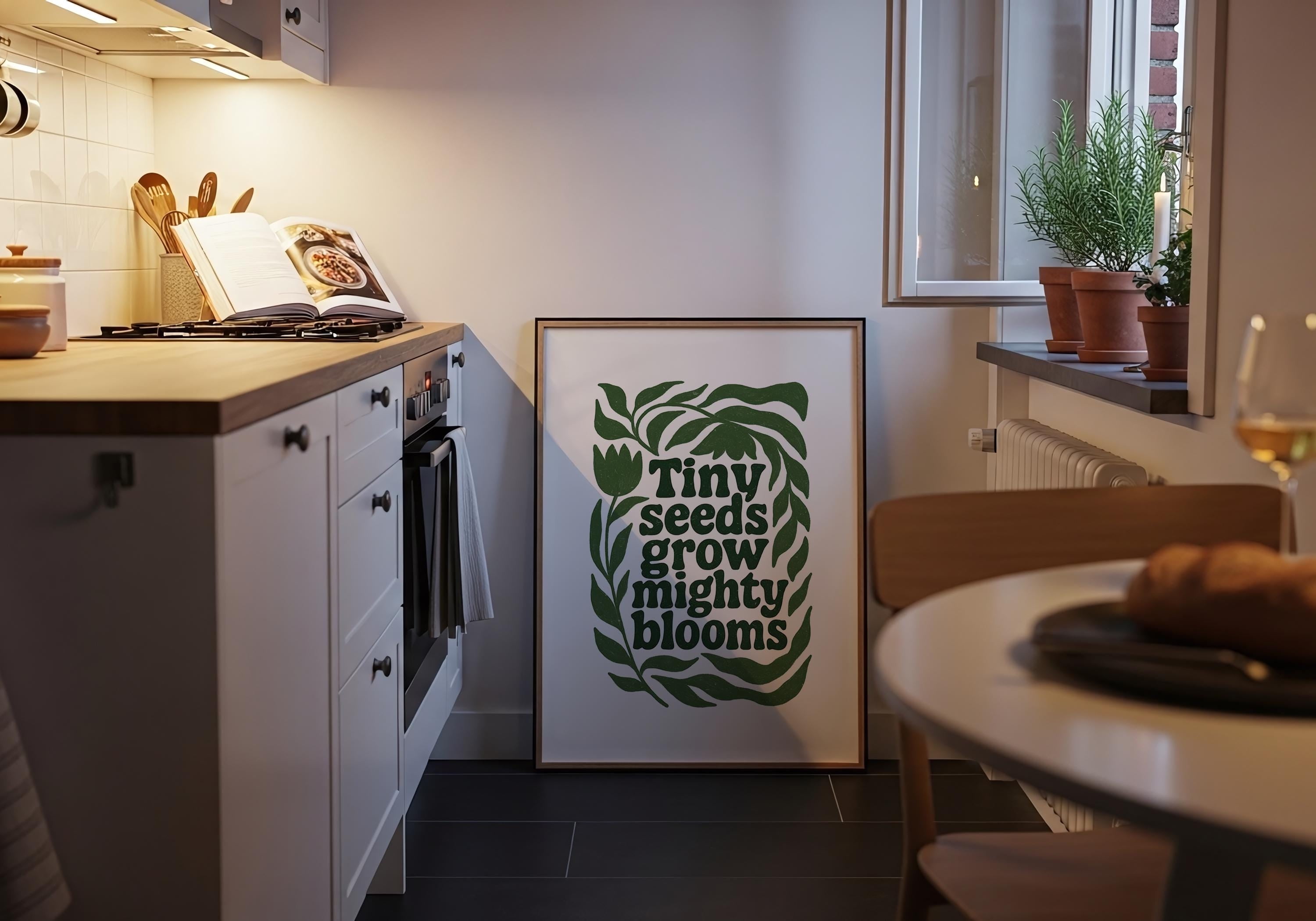 LifePlus Botanical Art Poster, Tiny Seeds Grow Mighty Blooms ...