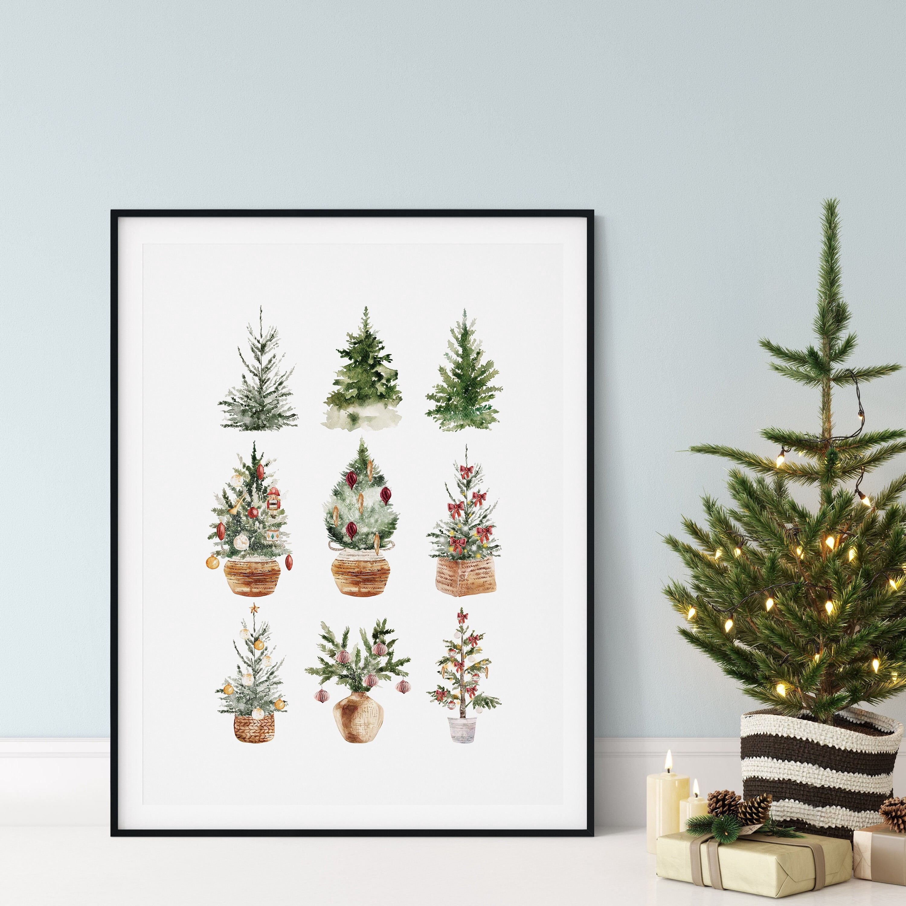 LifePlus Christmas Trees Poster, Christmas Wall Art, Christmas ...