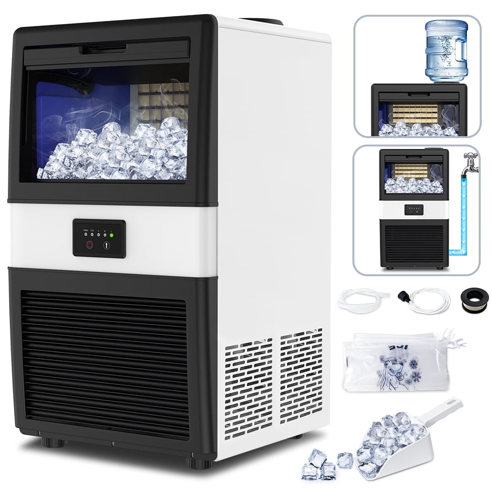 LifePlus Commercial Table Top Ice Maker Machine, 70LBS/24H, Auto Clean ...