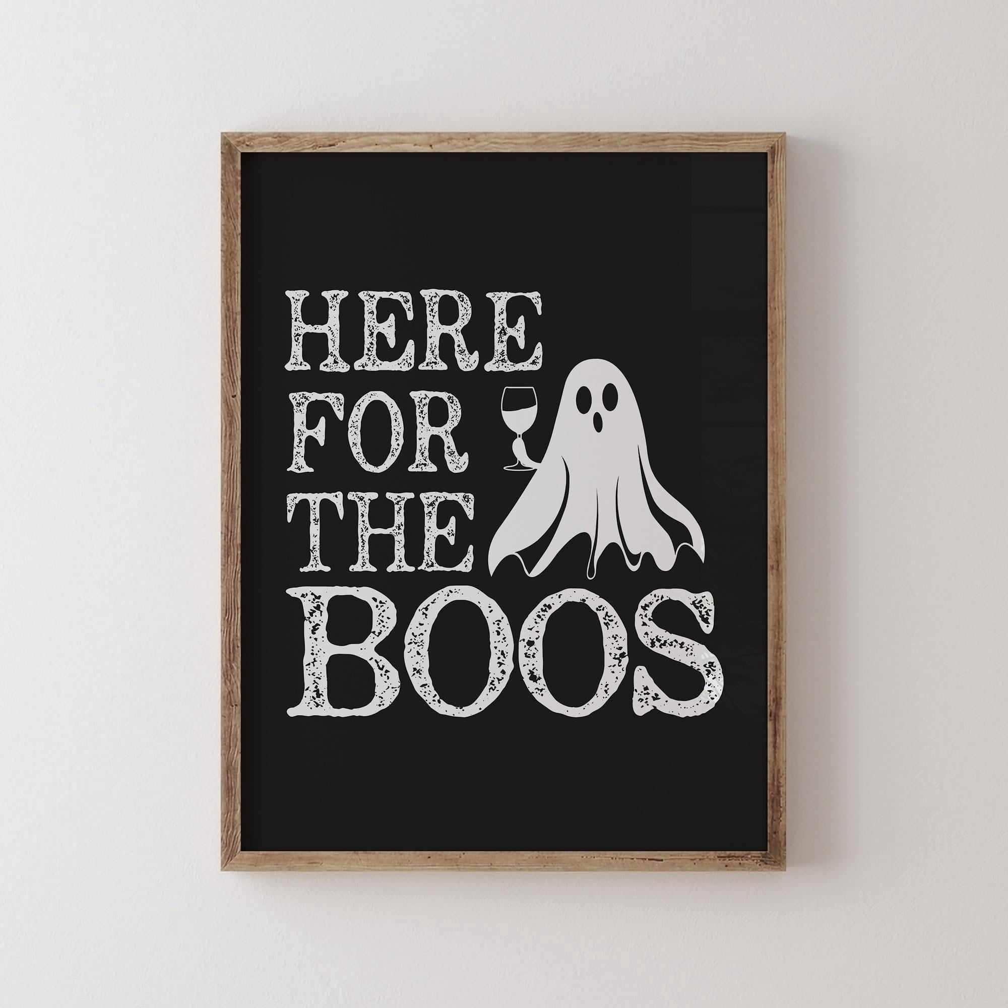 LifePlus Cute Ghost Halloween Pun Wall Art Decor Funny Quotes Ghoul ...