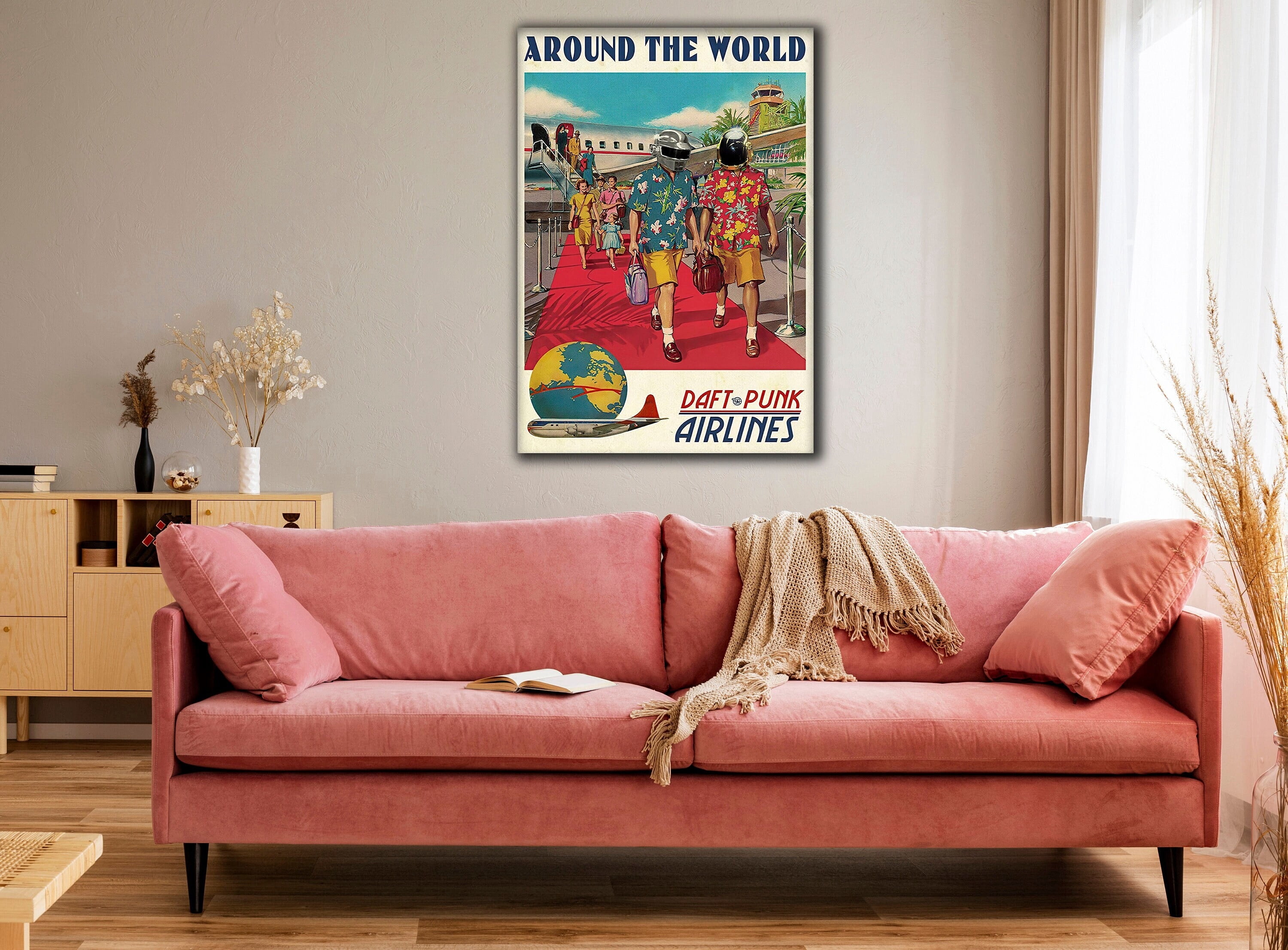 LifePlus Daft Punk Airlines Canvas Wall Art, Extraordinary Icons of ...