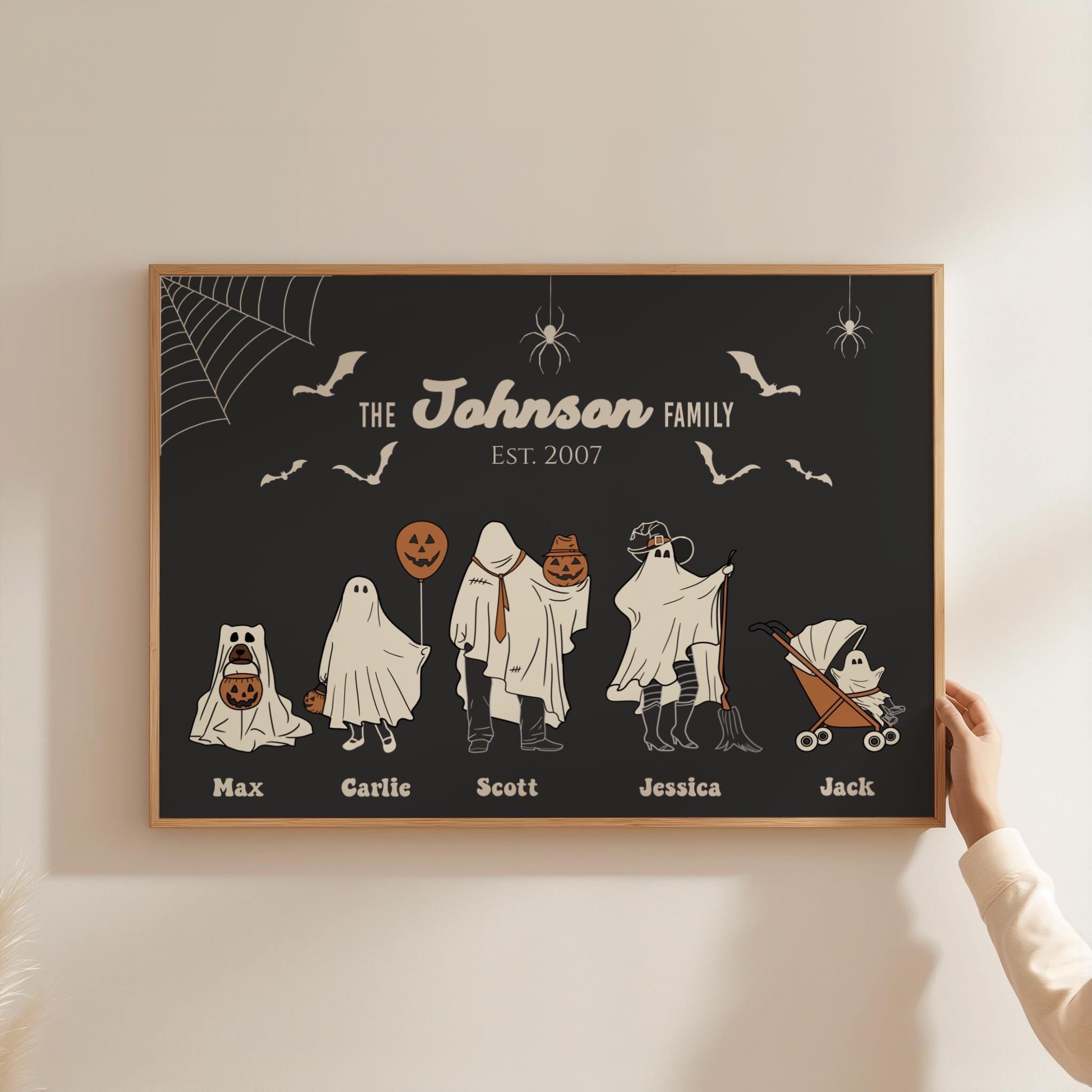 LifePlus Halloween Ghost Family Portrait | Personalized Family Print ...