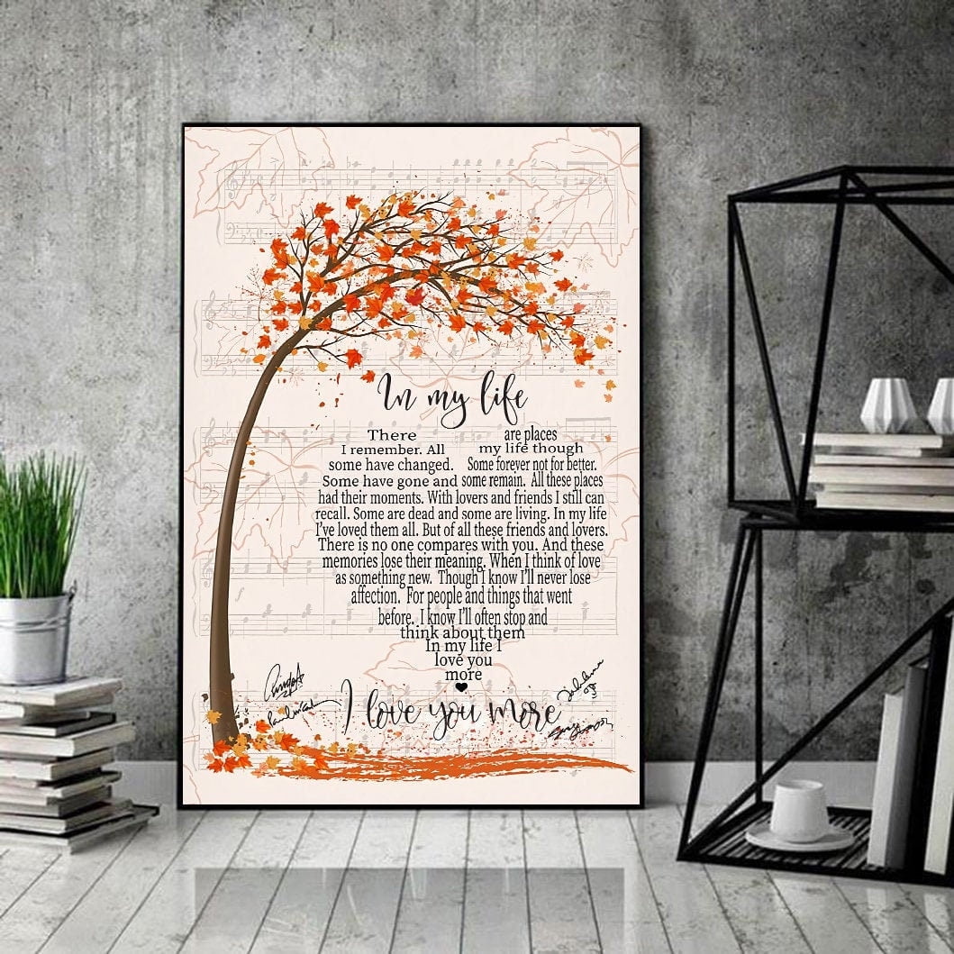 LifePlus In My Life The Beatles Lyrics Poster, The Beatles In My Life ...