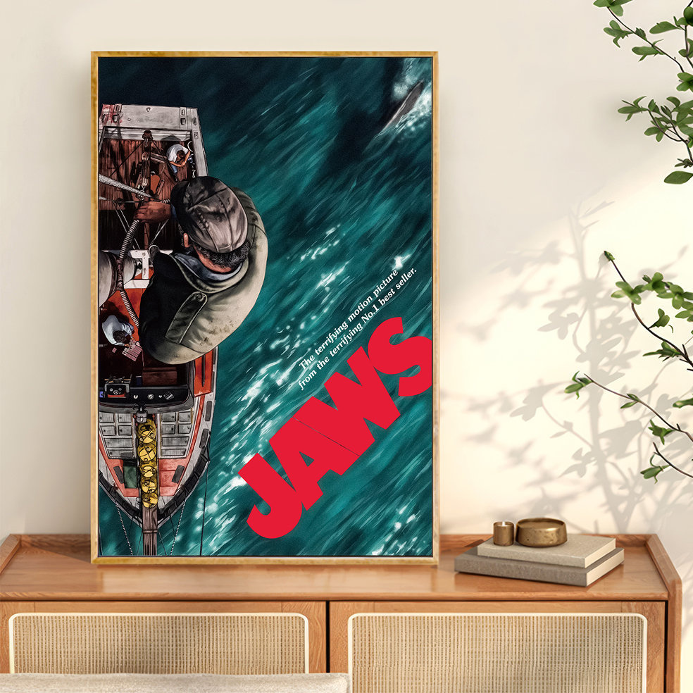 LifePlus Jaws Movie Poster,Movie Prints For Cinema Rooms,Wall Art Decor ...