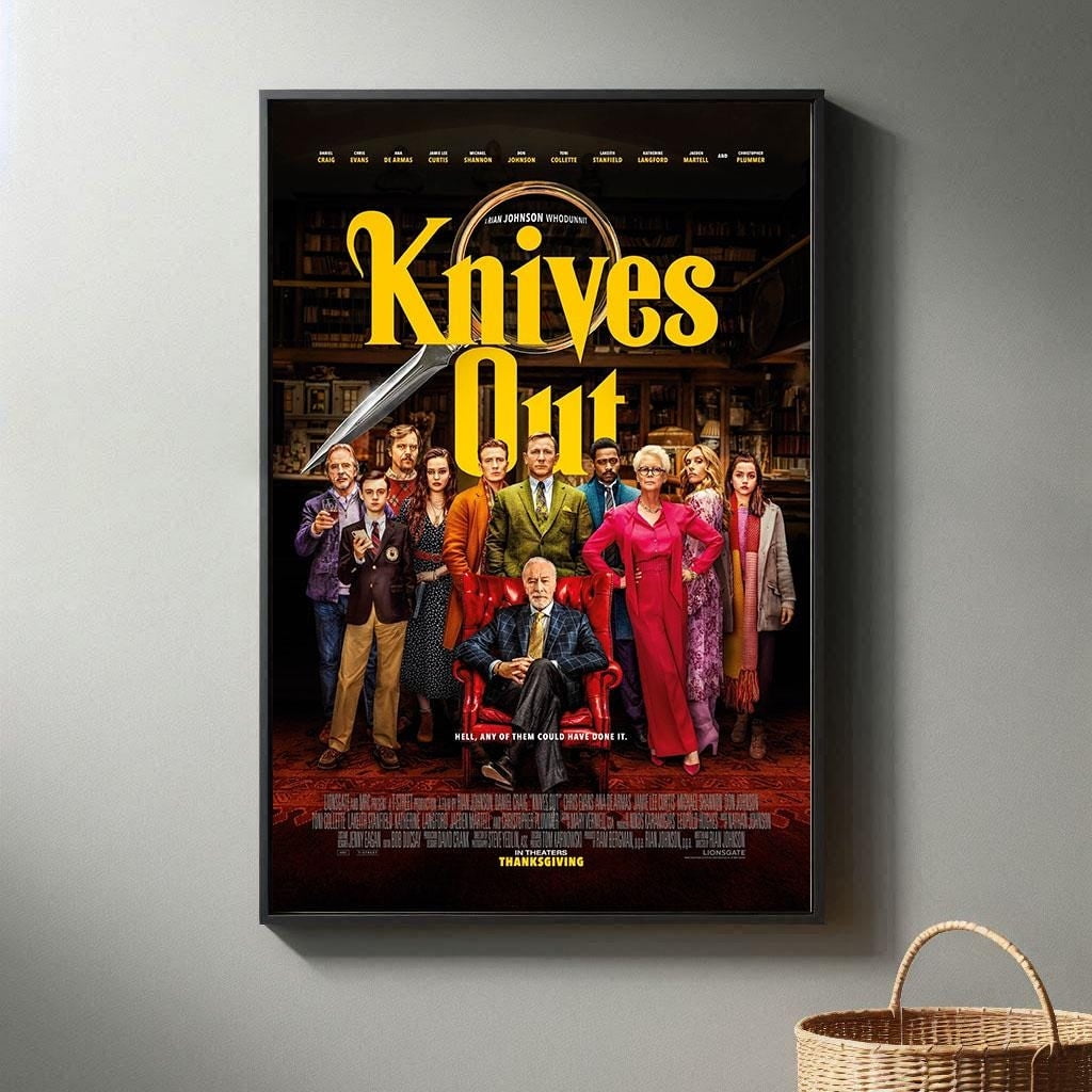 LifePlus Knives Out Movie Poster | High Quality Canvas Print I 2024 ...