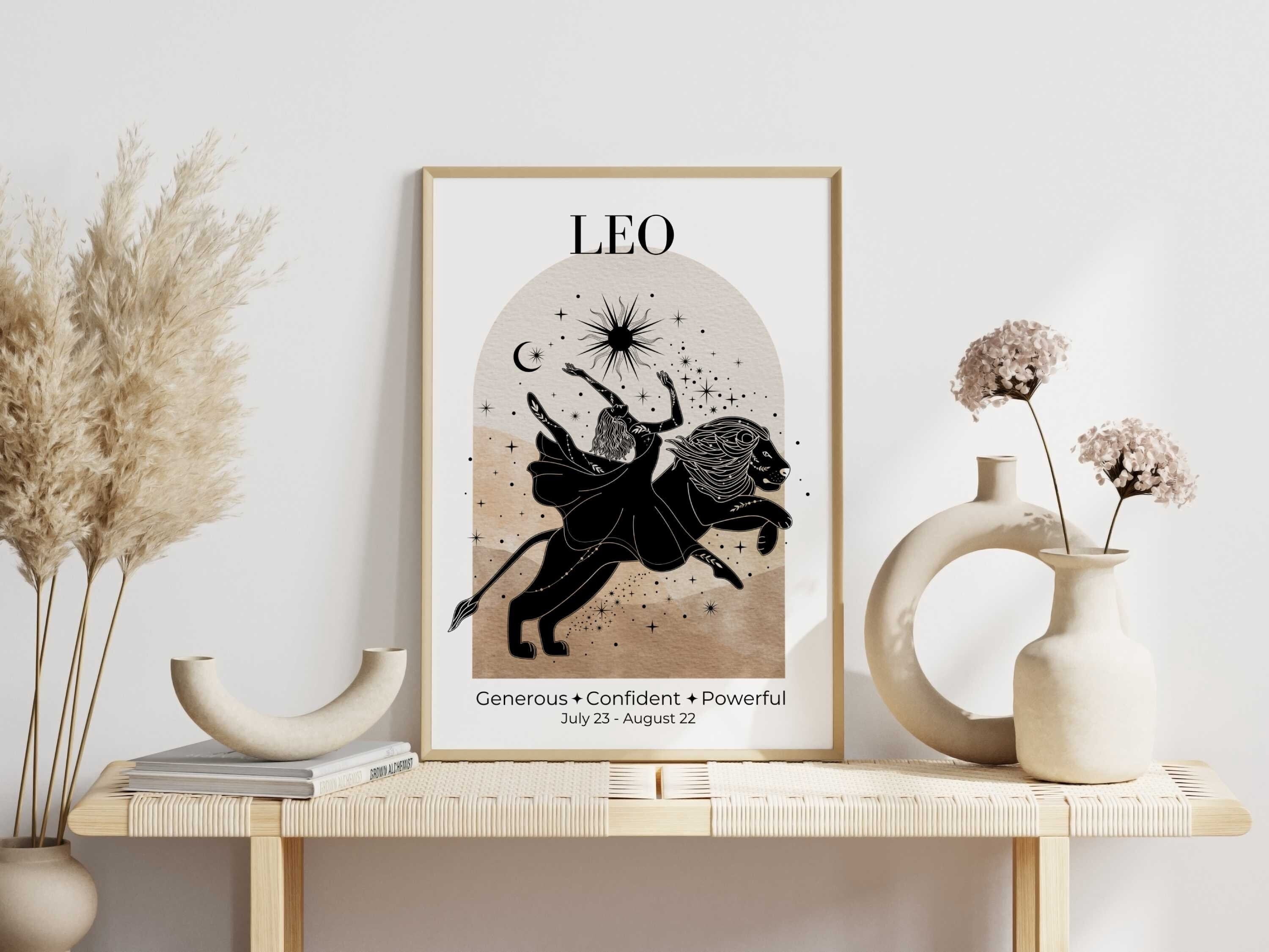 LifePlus Leo Zodiac Goddess Wall Art • Zodiac Poster • Leo Print ...