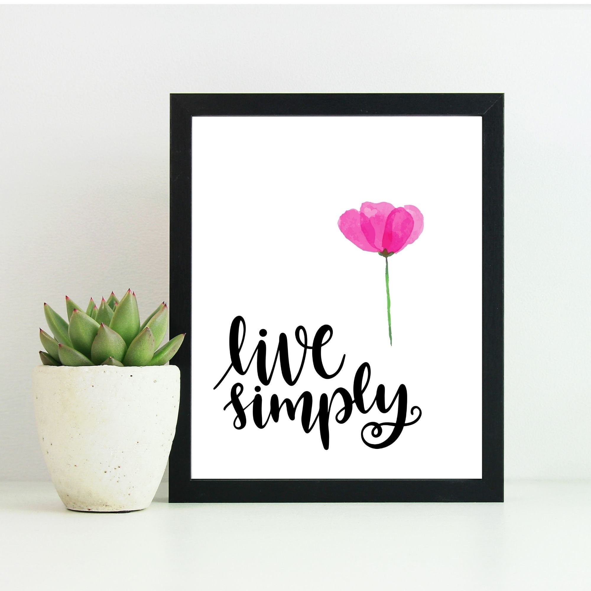 LifePlus Live Simply words print, Inspirational Words Poster, Physical ...