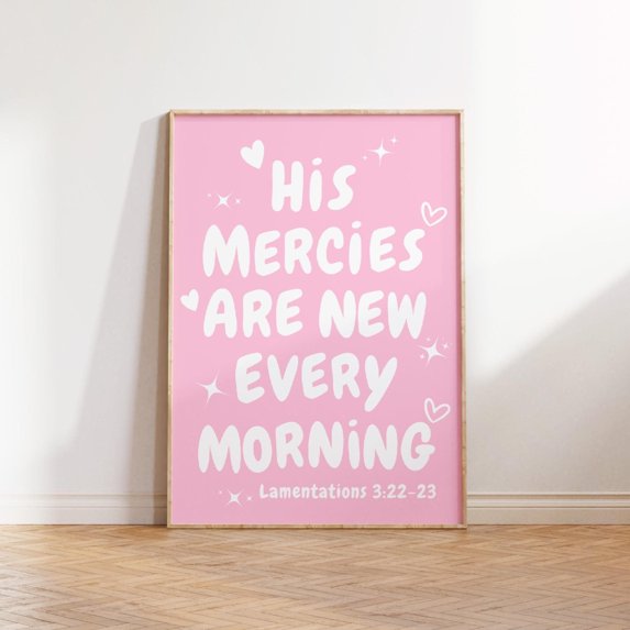 LifePlus Modern Art-Scripture Wall Art-His Mercies Are New Every ...
