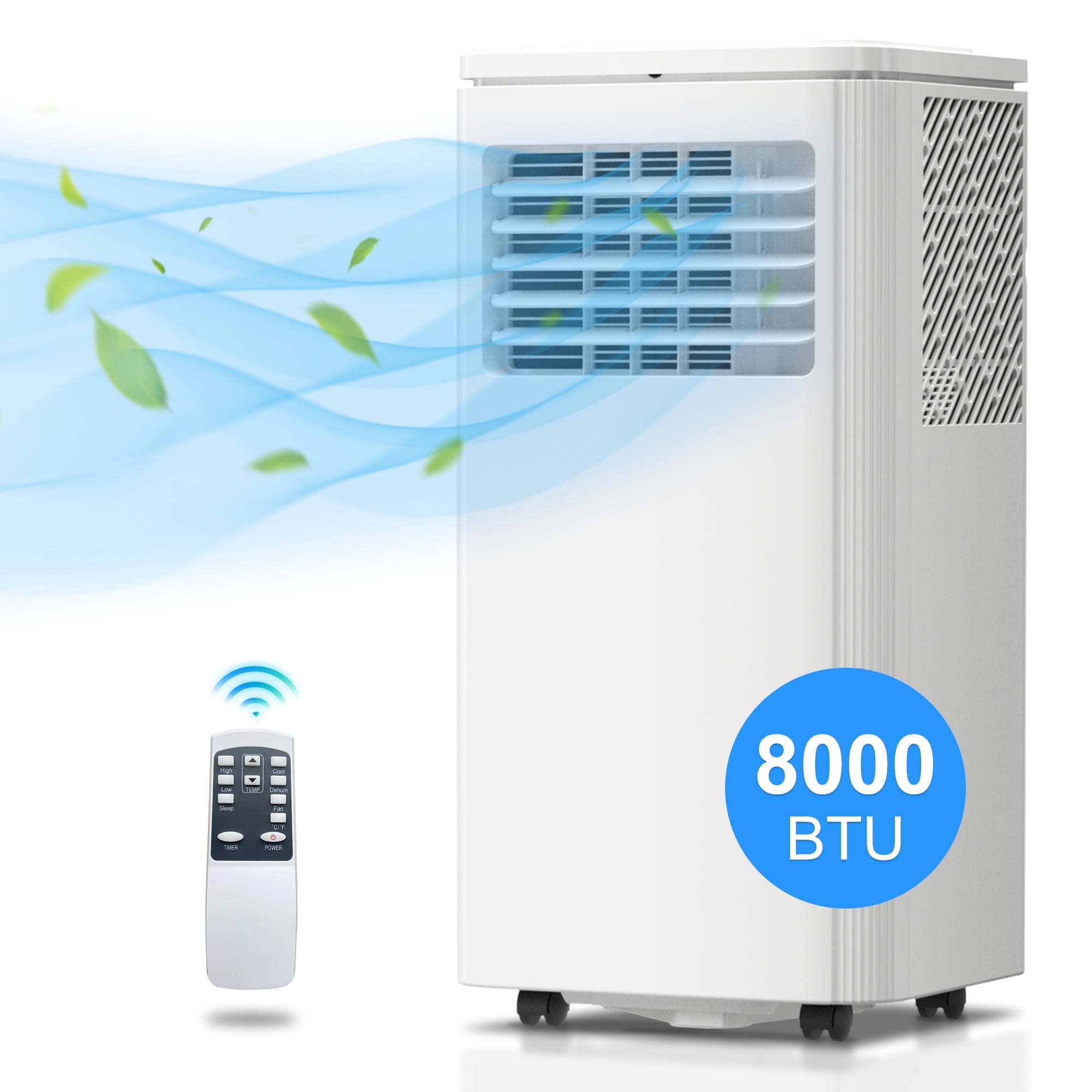 LifePlus 5000BTU Portable Air Conditioner, Dehumidifier, Window Kit ...