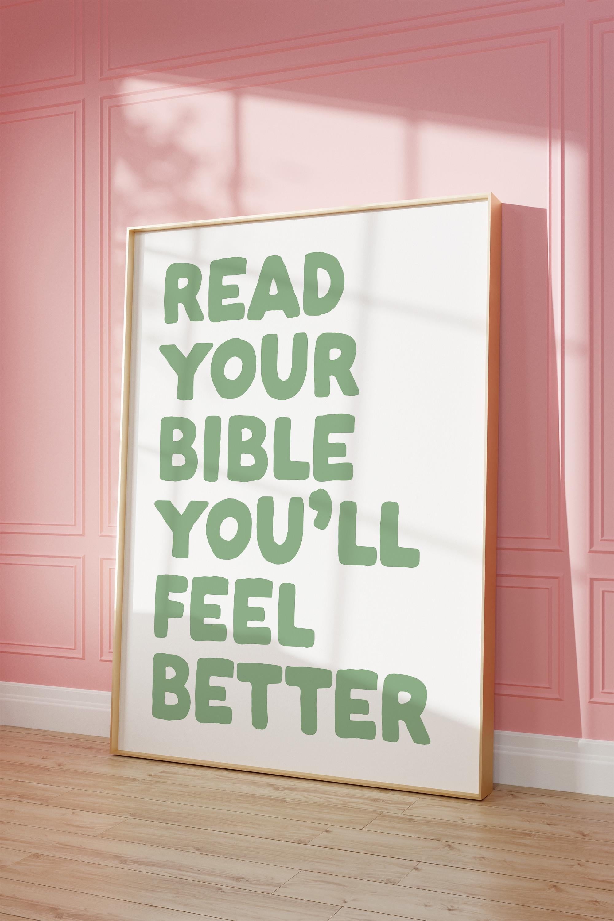 LifePlus Read Your Bible Poster, Sage Green Wall Art, Aesthetic Poster ...