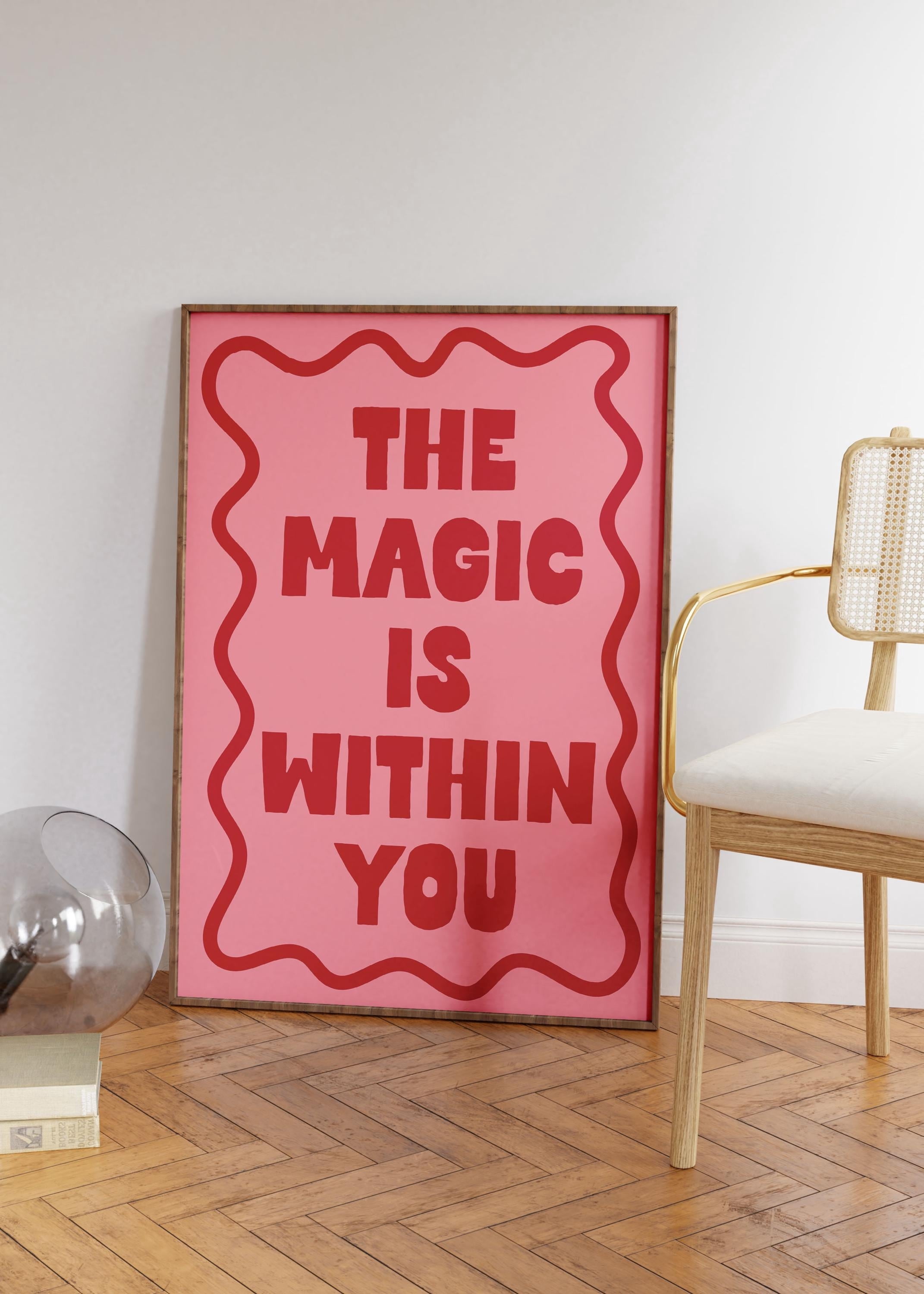 LifePlus The Magic is Within You Art Print | Pink and red Poster, Daily ...