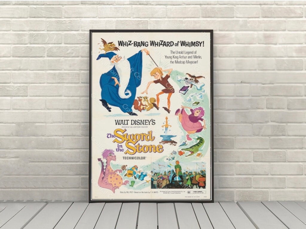 LifePlus The Sword and the Stone Poster Disney Movie poster Vintage ...