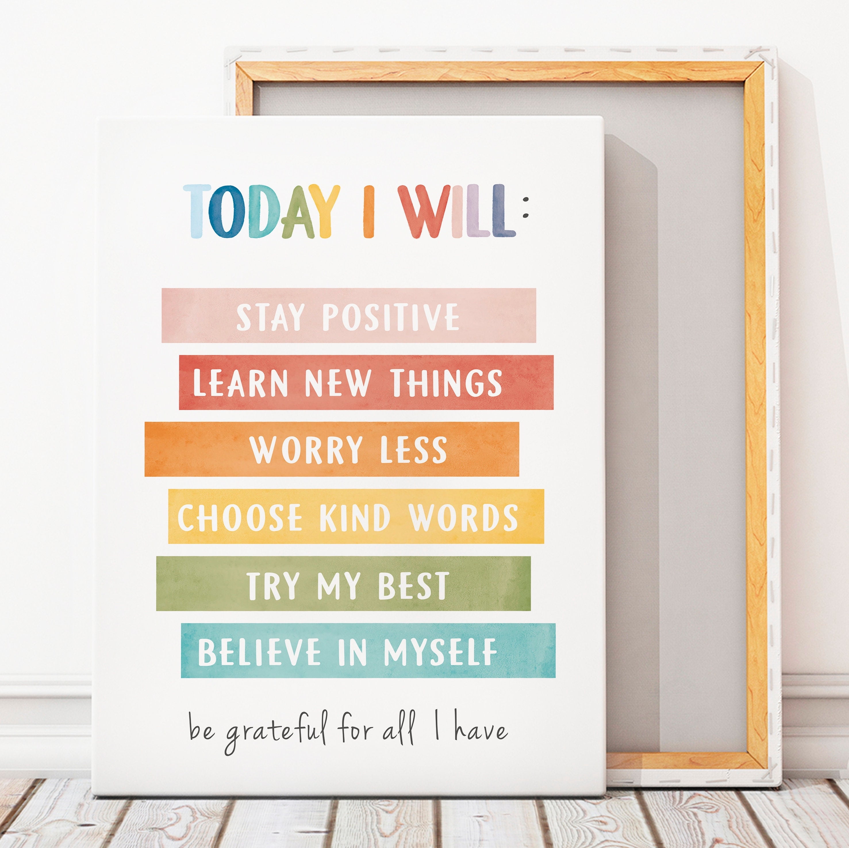 LifePlus Today I Will Poster, Affirmation Art, Counselor Office Decor ...