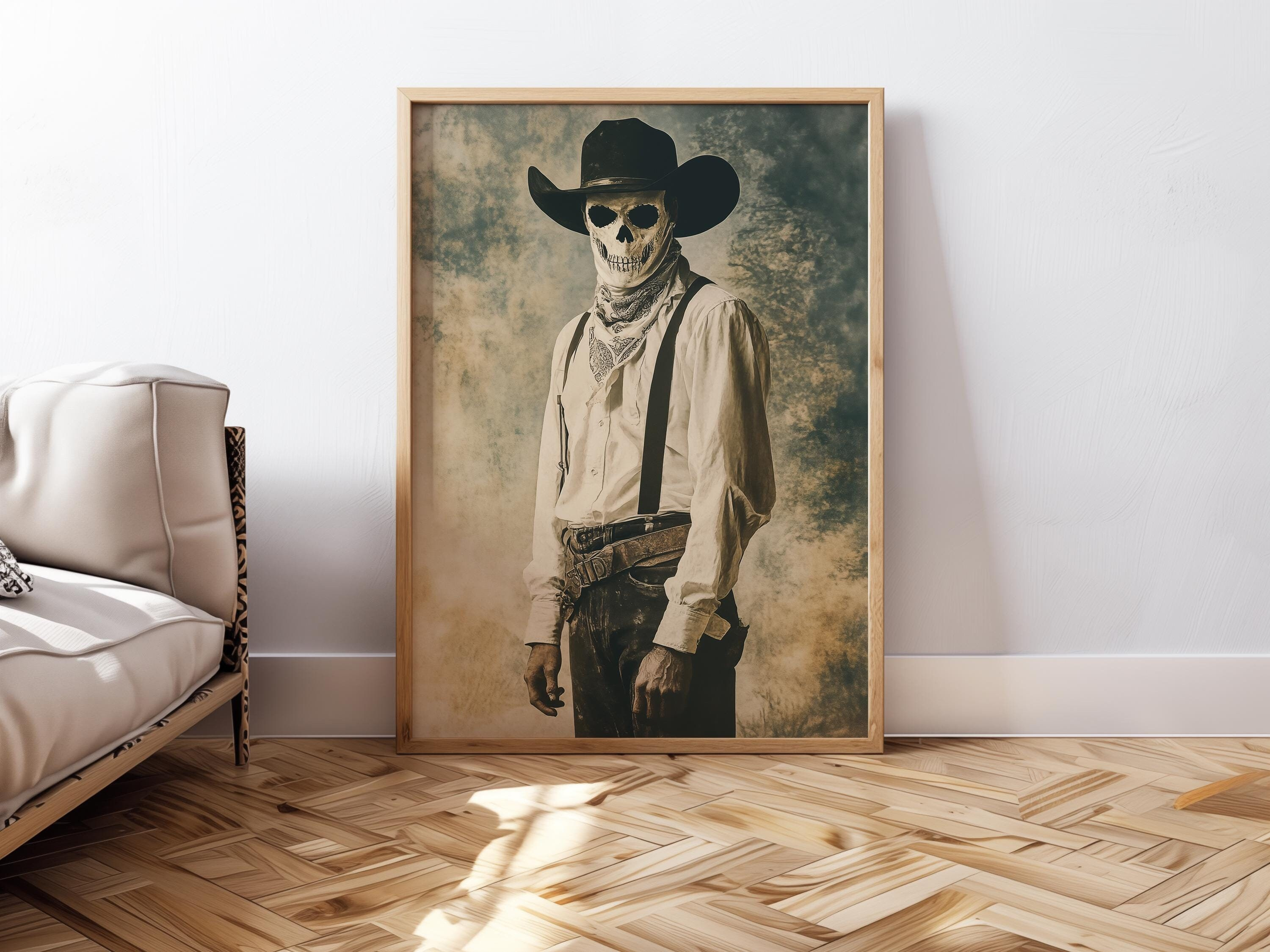 LifePlus Western Halloween Print Cowboy Wall Art Halloween Print ...