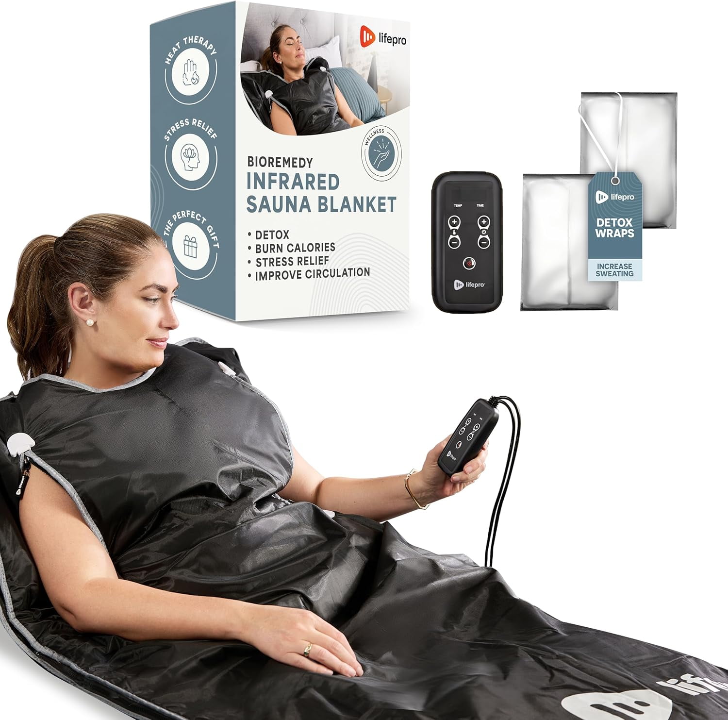 Lifepro BioRemedy Infrared Sauna Blanket – Portable Far Infrared ...