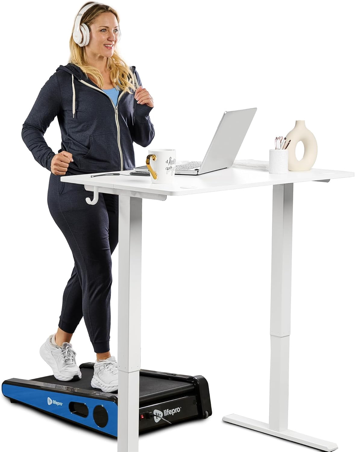 Rolling Standing Desk With Wheels | Adjustable Height Laptop Table For ...