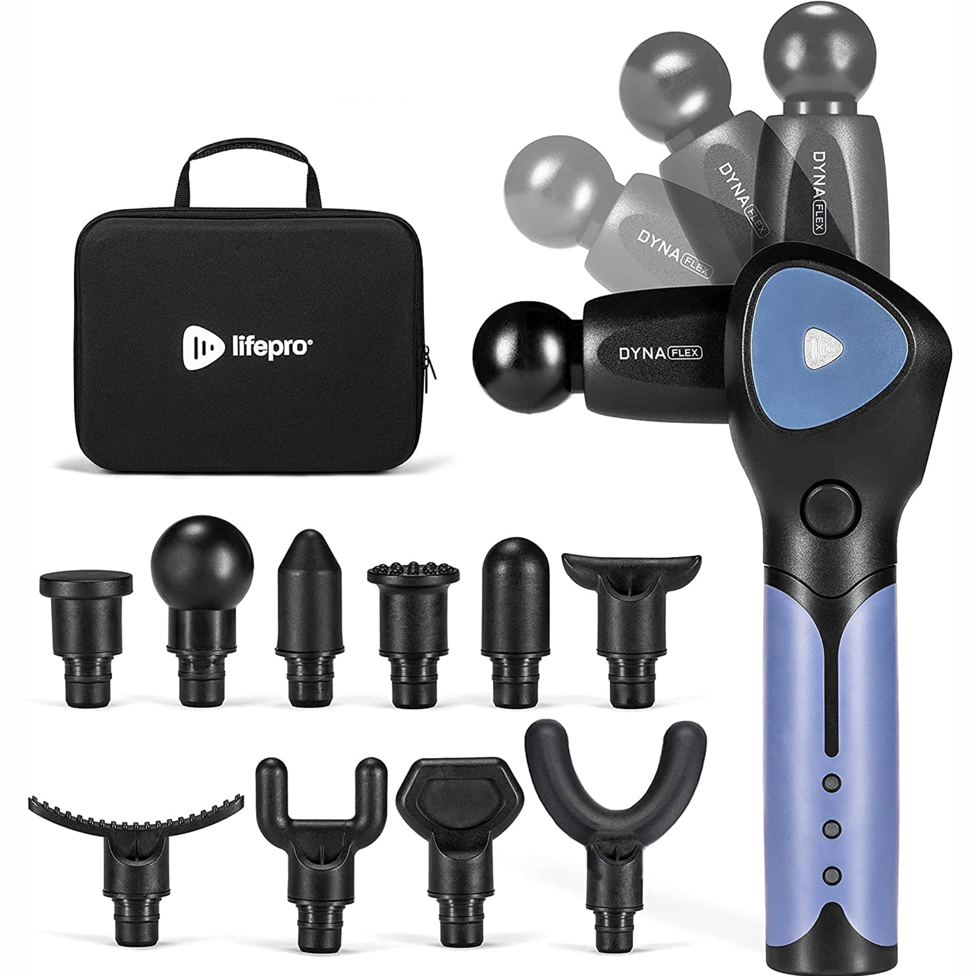 LifePro Sonic Flex Therapeutic Muscle Percussion Massage Gun with ...