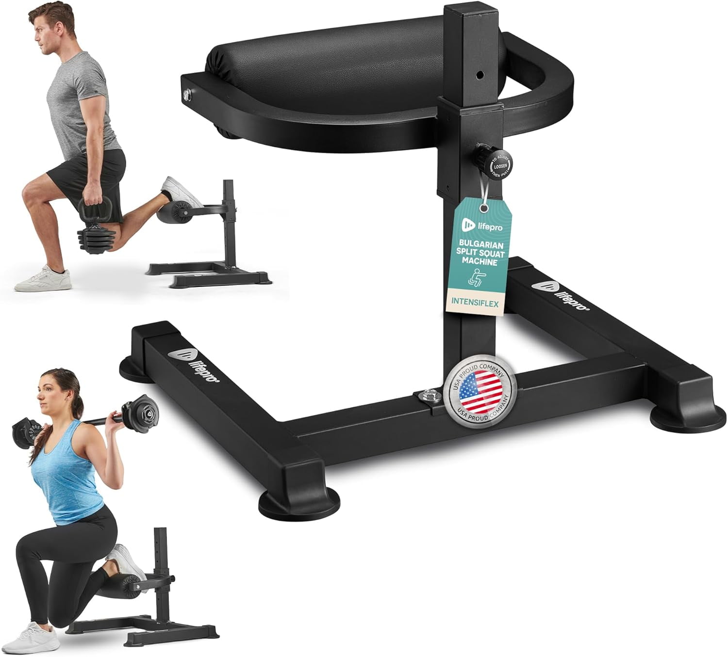 LifePro Bulgarian Split Squat Stand Max, Adjustable Single Leg Squat ...