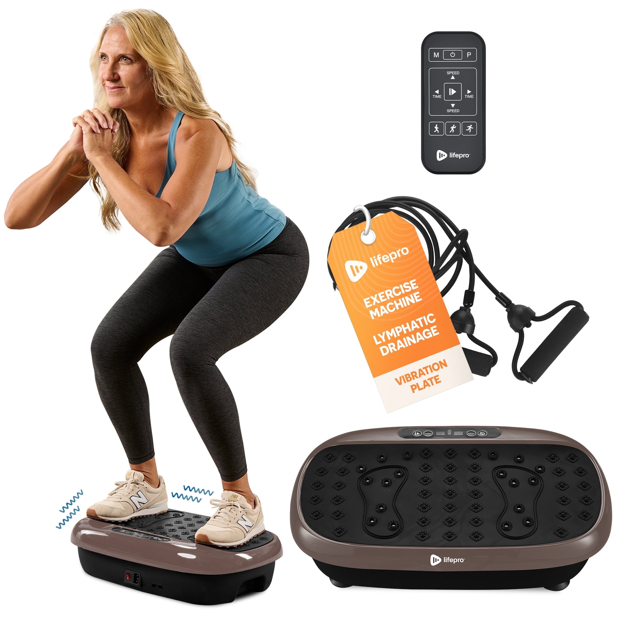 Lifepro HexaPlate Lite Vibration Plate, 300W Full Body Workout with ...