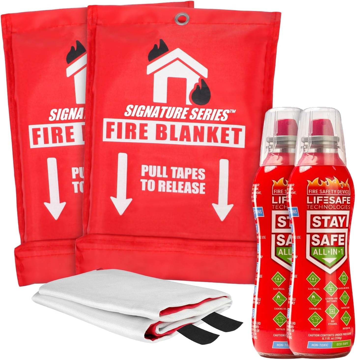 LifeSafe StaySafe All-in-1 Portable Fire Extinguisher with Signature ...